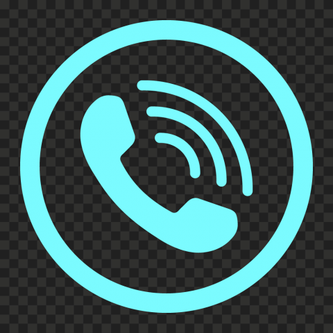 HD Aqua Blue Round Circle Phone Icon PNG | Citypng
