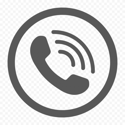 HD Grey Round Circle Phone Icon PNG | Citypng