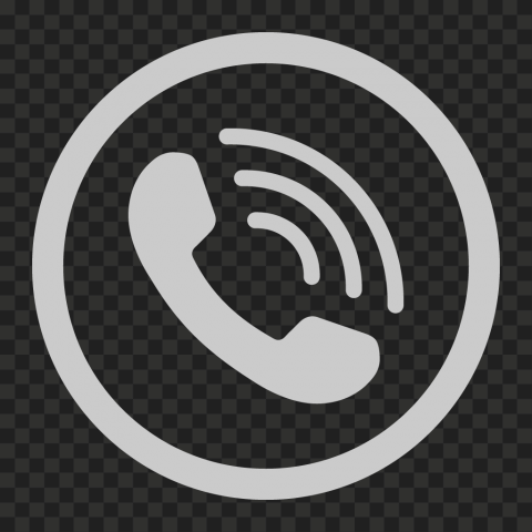 HD Gray Round Circle Phone Icon PNG | Citypng