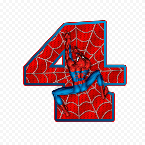 HD Spider Man Number Four 4 PNG | Citypng