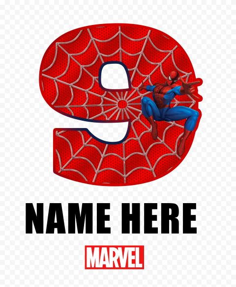 HD Spider Man Number 9 Nine FREE PNG | Citypng
