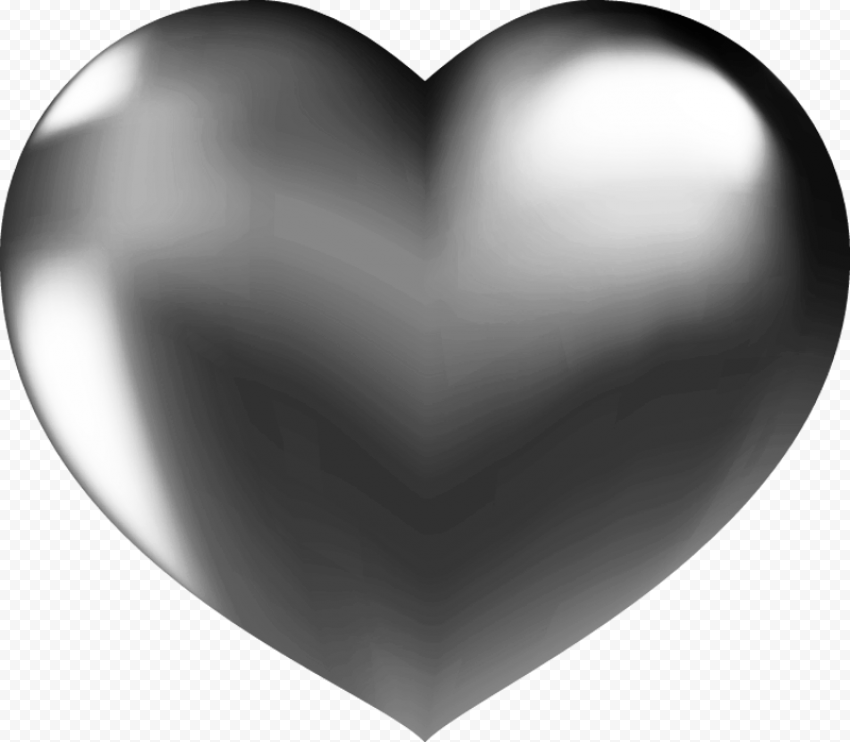 HD Silver Love Heart No Background PNG | Citypng