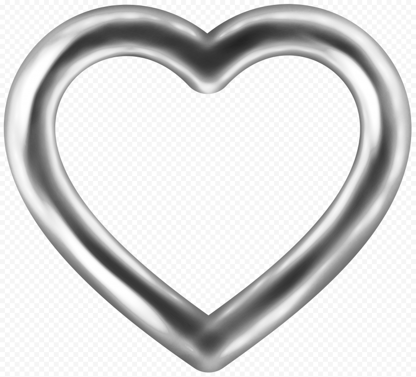 HD Silver Love Heart Balloon PNG | Citypng