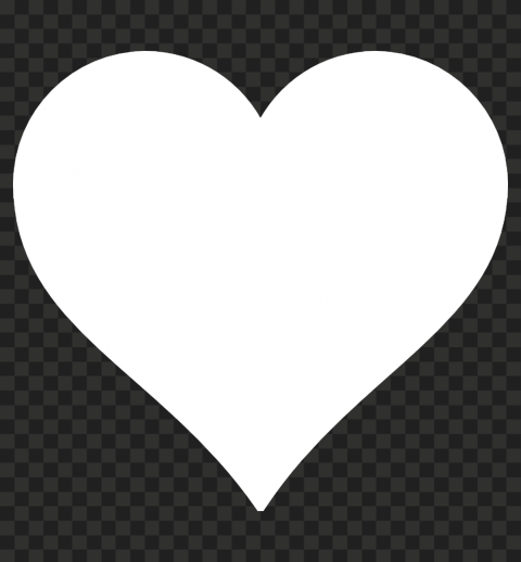 HD White Heart Shape Silhouette PNG | Citypng