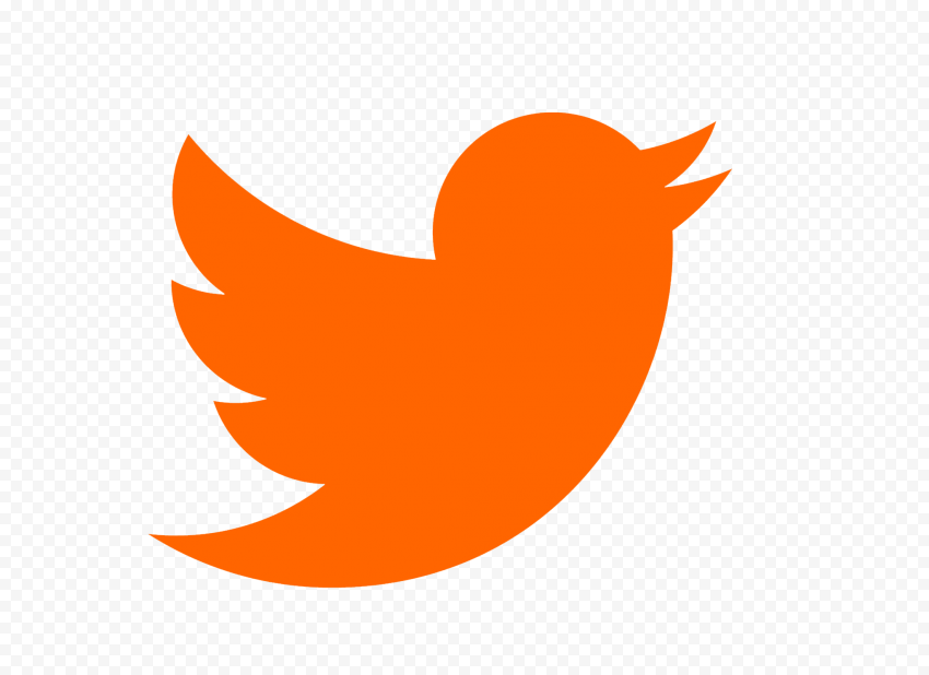 HD Orange Twitter Bird Logo Icon PNG | Citypng