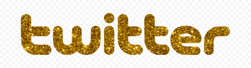 HD Twitter Yellow Glitter Text Logo PNG | Citypng