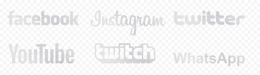 HD Social Media Silver Metal Brushed Logos PNG | Citypng
