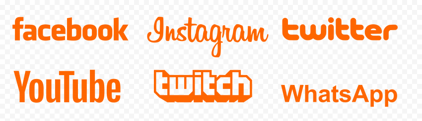 HD Social Media Orange Logos PNG | Citypng