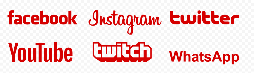 HD Social Media Red Logos PNG | Citypng