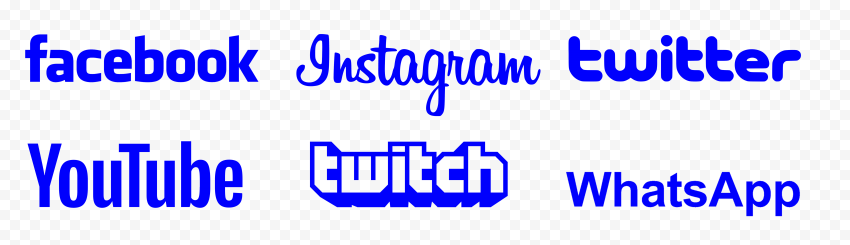HD Social Media Blue Logos PNG | Citypng