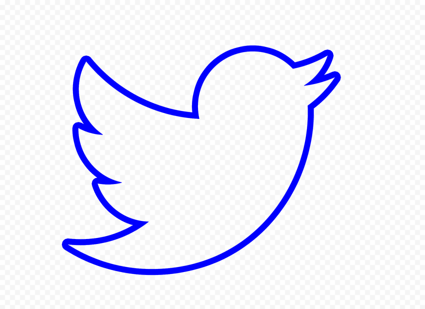 HD Blue Outline Twitter Bird Logo Icon PNG | Citypng