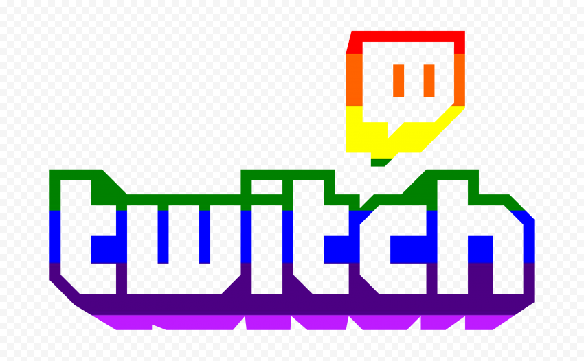HD Rainbow Twitch Outline Logo Transparent Background PNG | Citypng