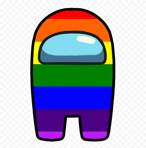 HD Rainbow Imposter Among Us Character PNG | Citypng