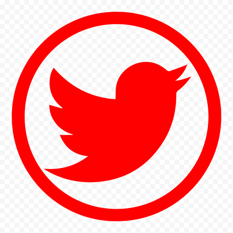 HD Square Twitter Red Outline Icon PNG | Citypng
