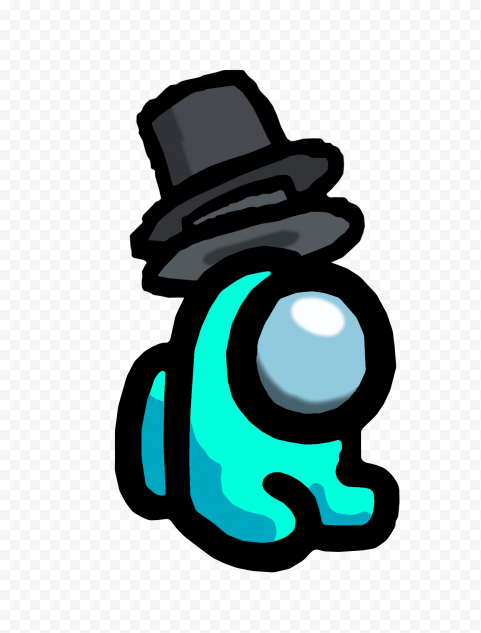 HD Cyan Among Us Mini Crewmate Baby Double Top Hat PNG | Citypng