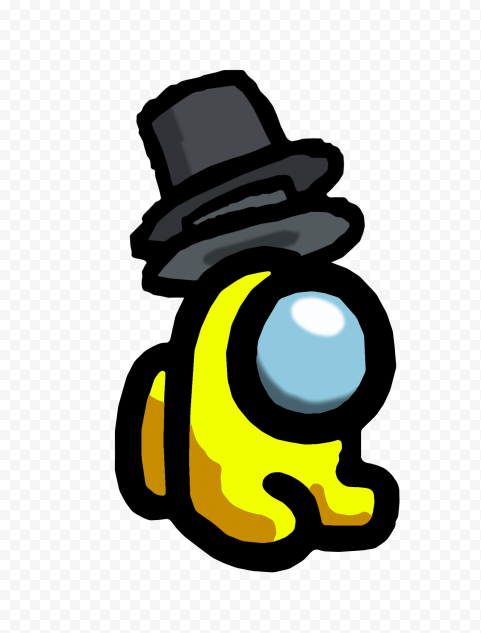 HD Yellow Among Us Mini Crewmate Baby Double Top Hat PNG | Citypng