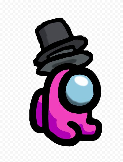 HD Pink Among Us Mini Crewmate Baby Double Top Hat PNG | Citypng