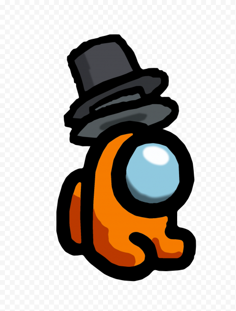 HD Orange Among Us Mini Crewmate Baby Double Top Hat PNG | Citypng