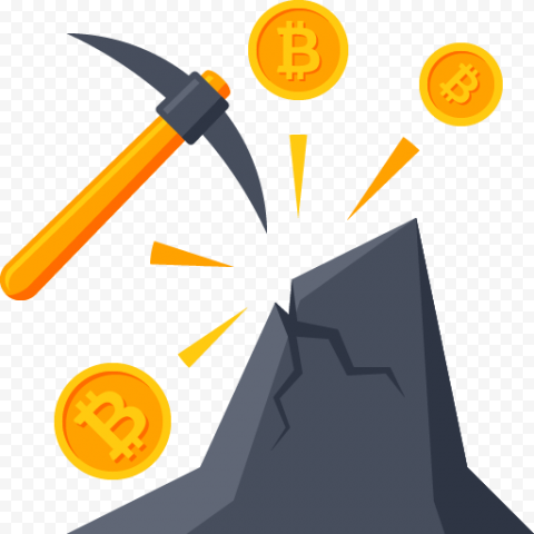 Bitcoin BTC Mining Icon PNG | Citypng