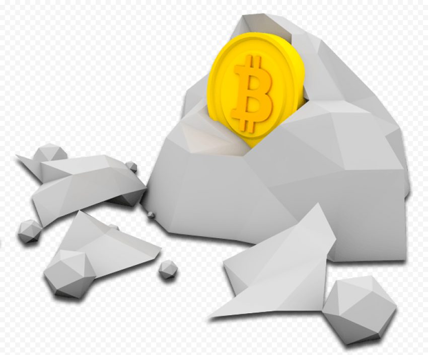 3D Bitcoin BTC Mining Illustration PNG | Citypng