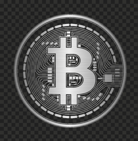 HD Silver Metal Bitcoin Crypto Blockchain Coin Icon PNG | Citypng