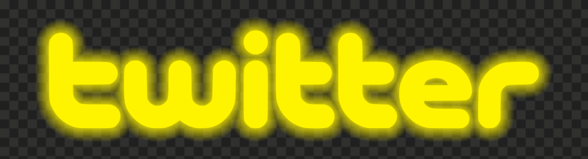 HD Twitter Yellow Neon Logo PNG | Citypng