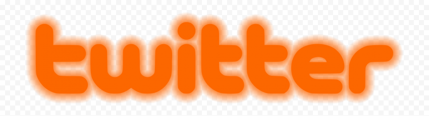 HD Twitter Orange Neon Logo PNG | Citypng