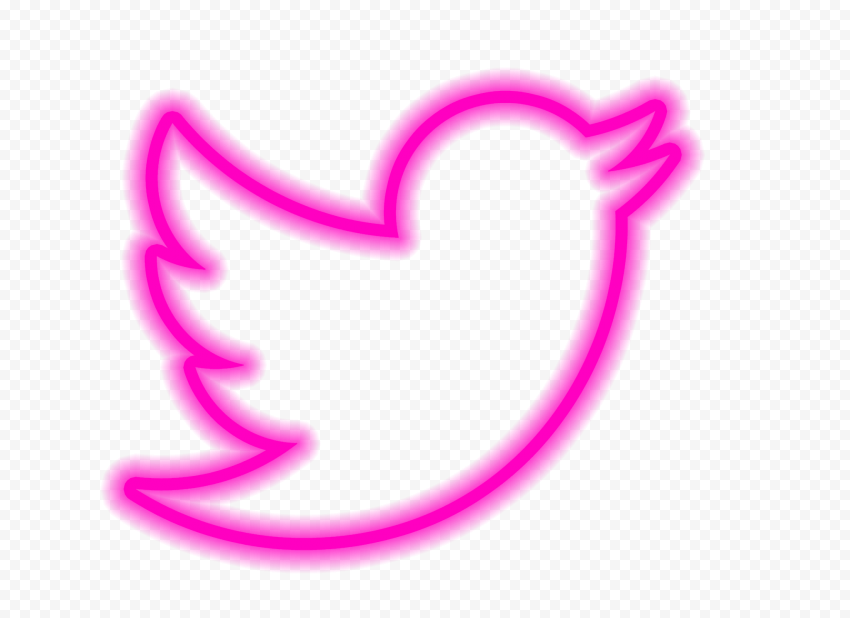 HD Pink Outline Twitter Bird Logo Icon PNG | Citypng