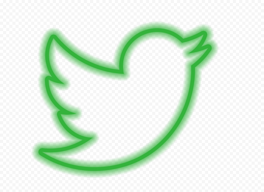 HD Neon Twitter Bird Logo PNG | Citypng