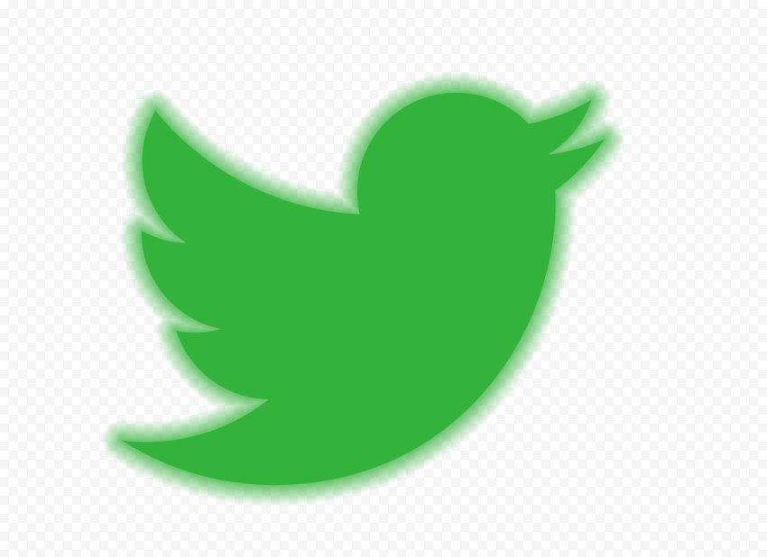 HD Green Neon Twitter Logo PNG | Citypng