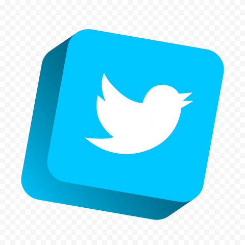HD 3D Twitter Square Button Icon PNG | Citypng