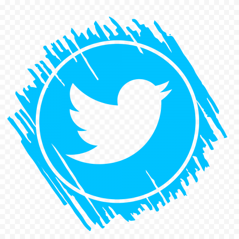 HD Blue Scribble Twitter Icon PNG | Citypng