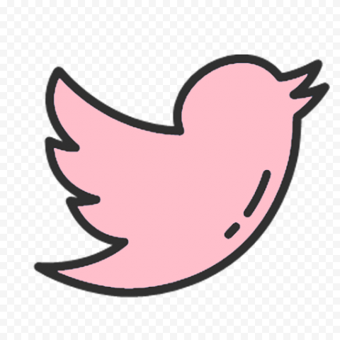Aesthetic Pink Bird Twitter Logo Icon PNG | Citypng