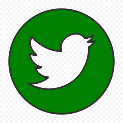 Aesthetic Green Round Twitter Icon PNG | Citypng