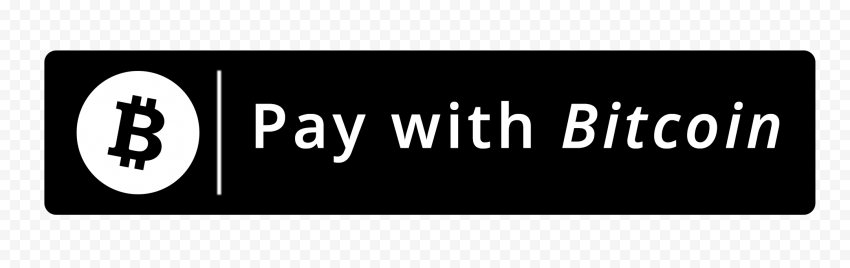 HD Pay With Bitcoin BTC Black Button PNG | Citypng
