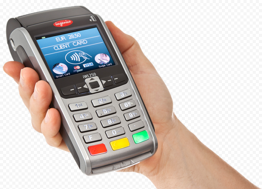 HD Real Hand Hold A POS Machine PNG | Citypng