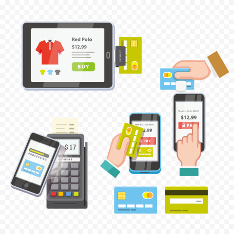 HD Group Of Multi Payment Methods Marketing POS Credit Card PNG | Citypng