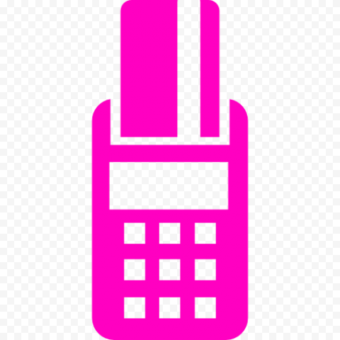 Pink POS Credit Card Machine Icon PNG | Citypng