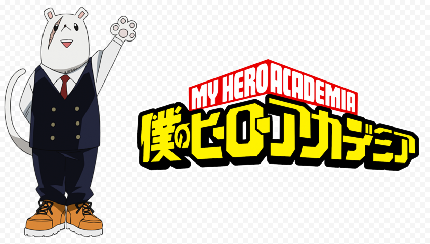 HD Nezu Mr Principal Character With My Hero Academia Logo PNG | Citypng