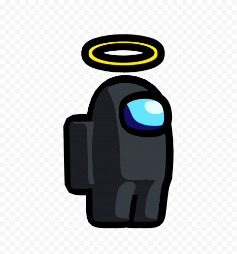 HD Black Among Us Character Crewmate Face Front View PNG | Citypng