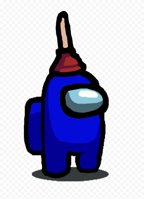 HD Blue Among Us Crewmate Character Plunger Hat PNG | Citypng