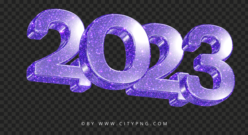 HD 2023 New Year 3D Pink Logo Text Transparent PNG | Citypng