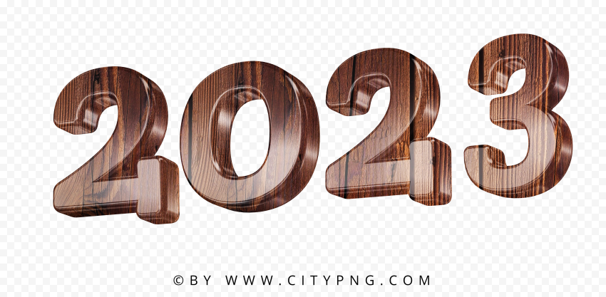 2023 Wooden Text Logo HD PNG | Citypng