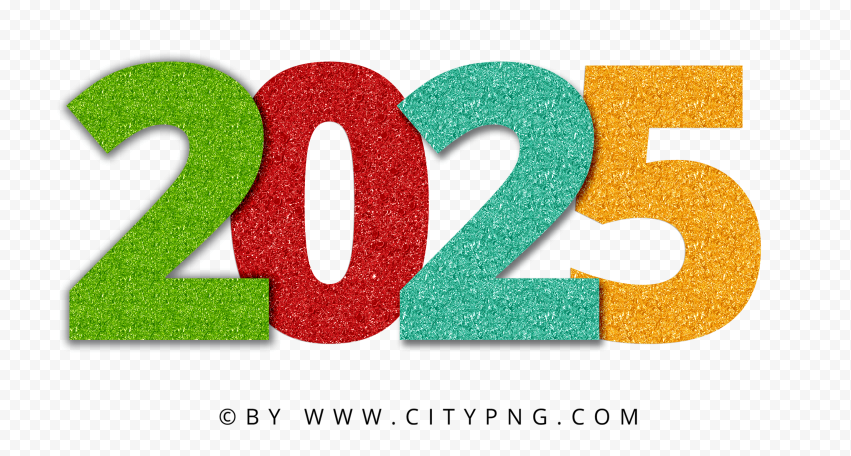 2025 Yellow Text Numbers HD Transparent PNG | Citypng