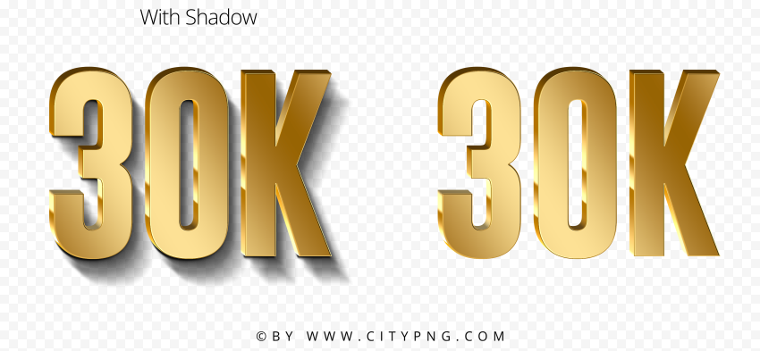 30K Gold Number HD Transparent Background | Citypng
