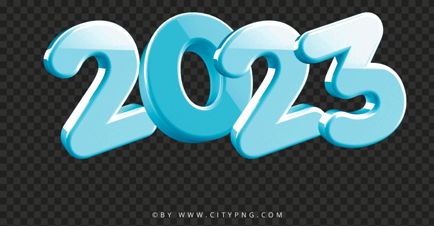 3D Blue 2023 Text Numbers PNG | Citypng