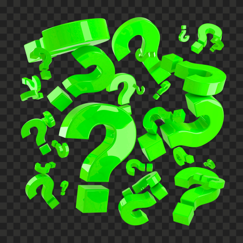3D Green Question Marks Icons Pattern PNG Image | Citypng