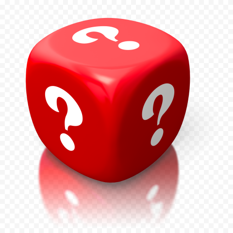 3D Red Cube Contains White Question Marks HD PNG | Citypng