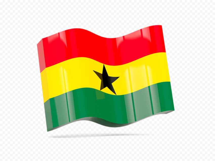 3D Waving Ghana Flag Icon PNG | Citypng