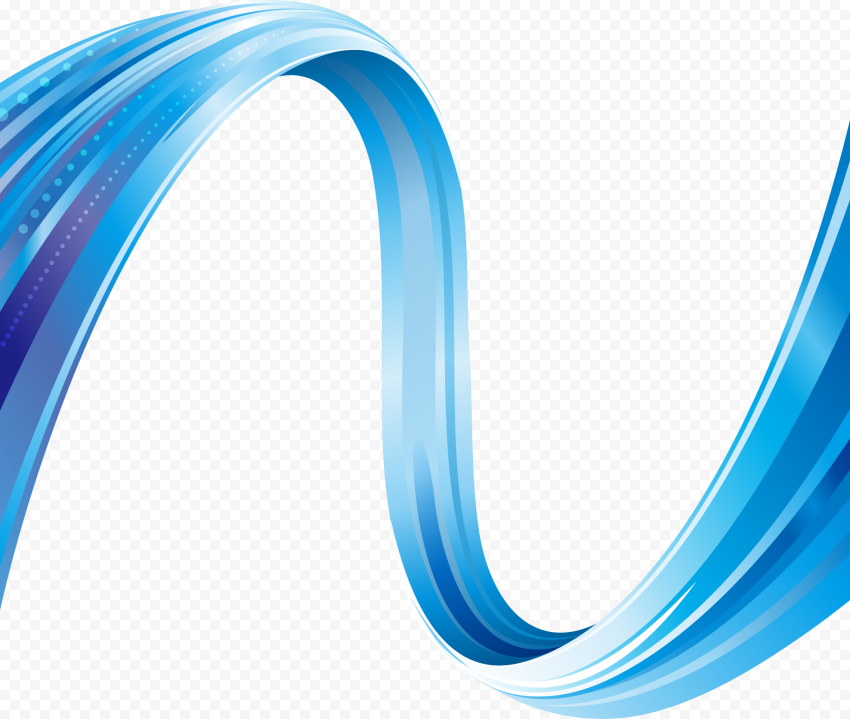 3D Wavy Blue Line Abstract HD PNG | Citypng
